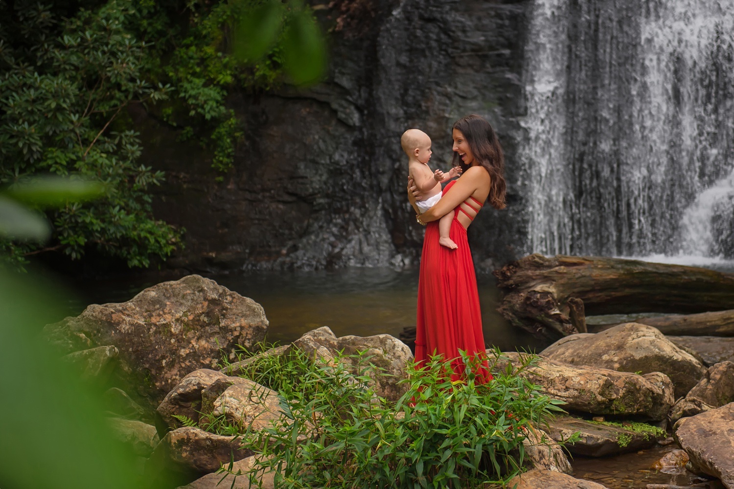 Georgia Waterfall Baby Portrait Session