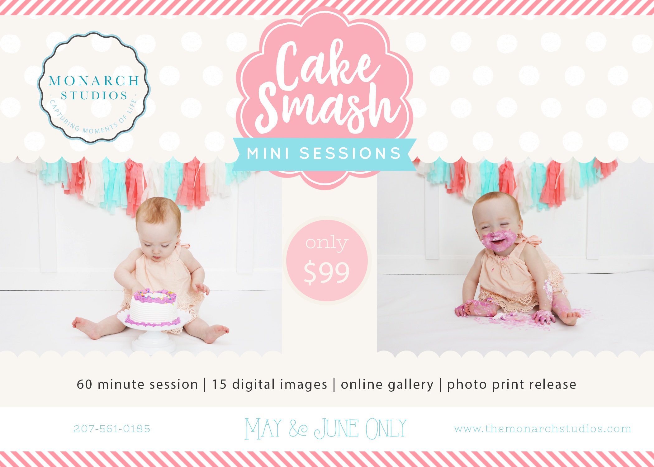 Cake Smash Mini Session - Monarch Studios