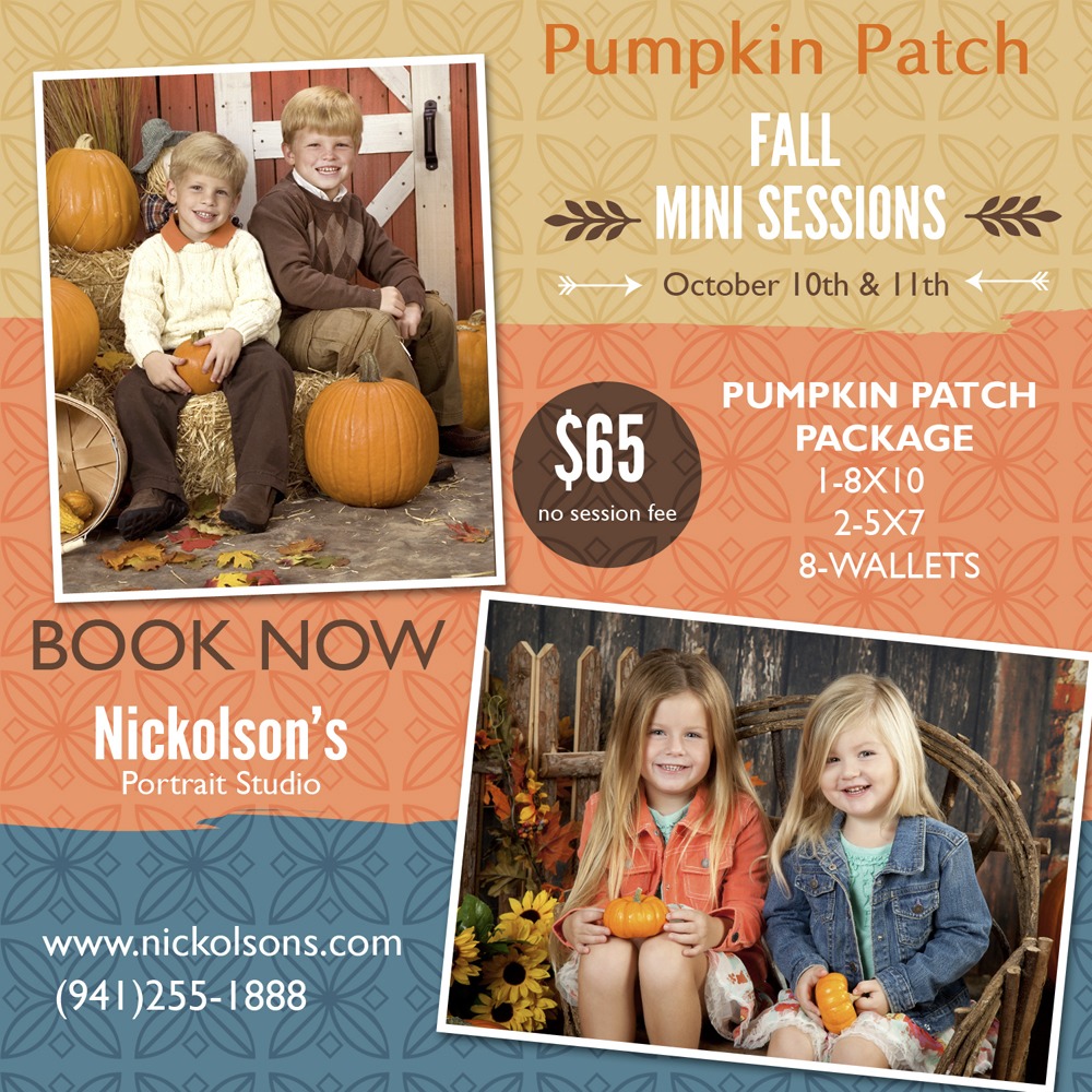 Pumpkin Patch Fall Mini Sessions - Nickolson's Portrait Studio