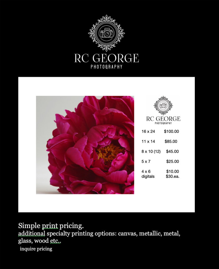 PRICING - RC George Photography