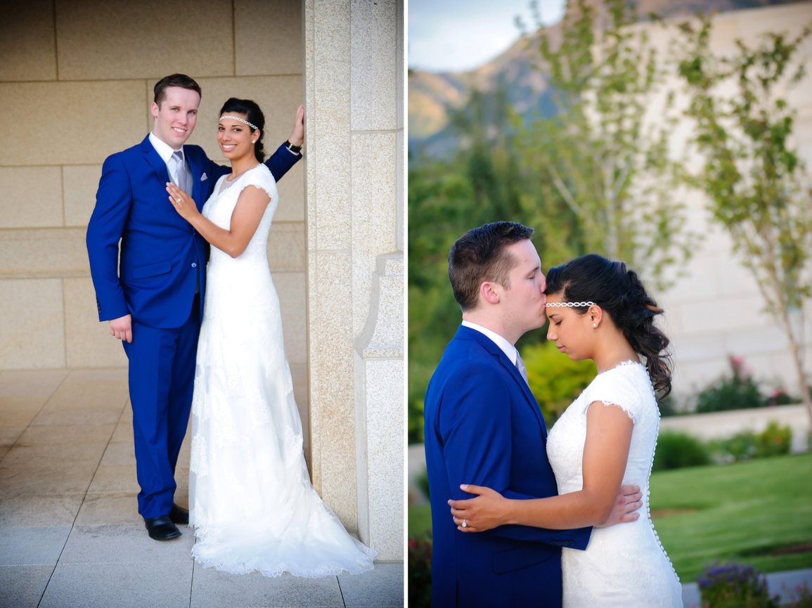 Victoria & Chris: Ogden Temple First Look - Erin Langford Photo