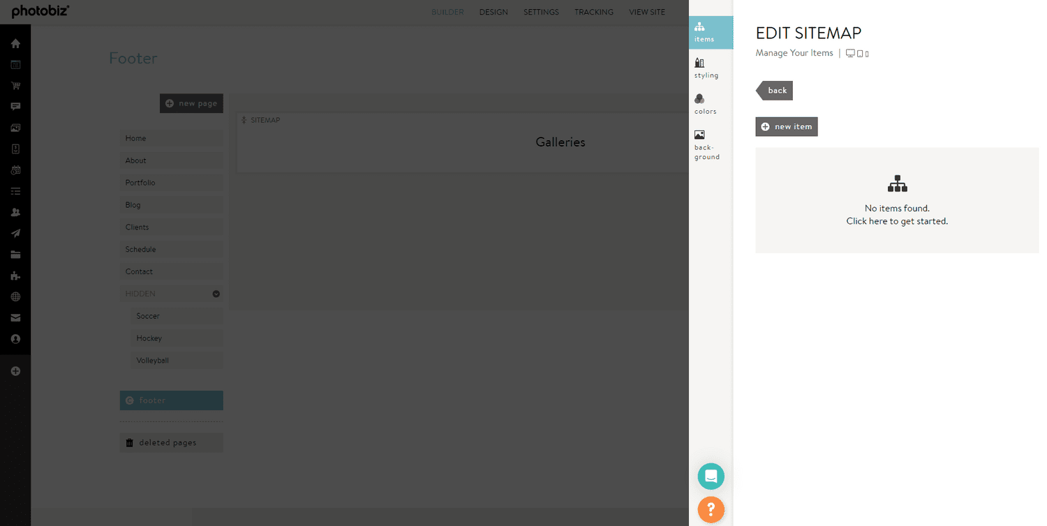How To Use Sitemap Blocks In The Footer - PhotoBiz Knowledge Base
