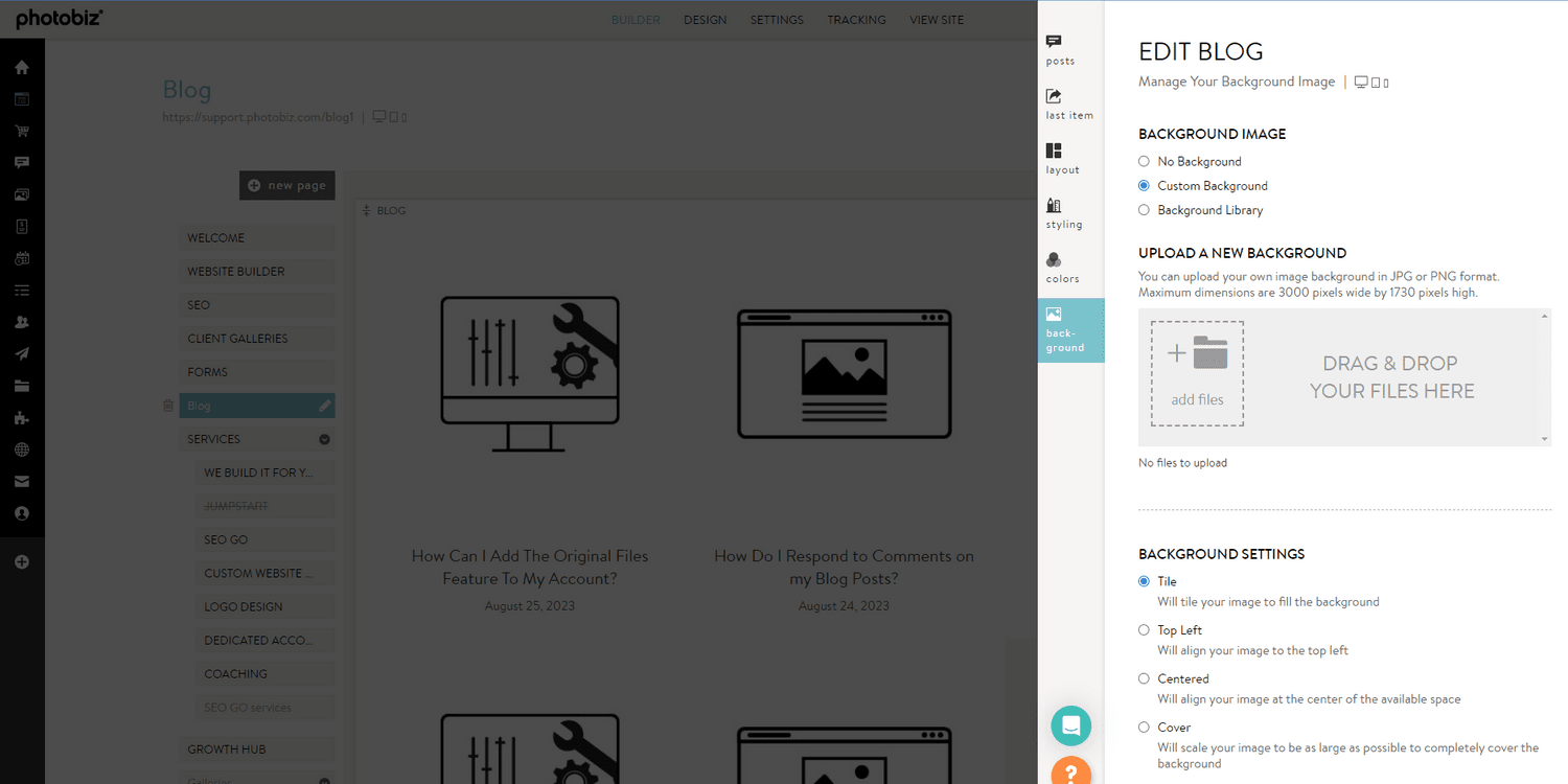 How To Use Blog Blocks - PhotoBiz Knowledge Base