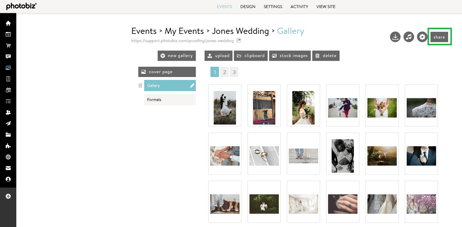 How can I share Client Gallery events with my customers? - PhotoBiz Knowledge Base