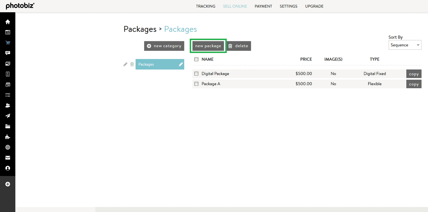How Do I Set Up Fixed Packages? - PhotoBiz Knowledge Base