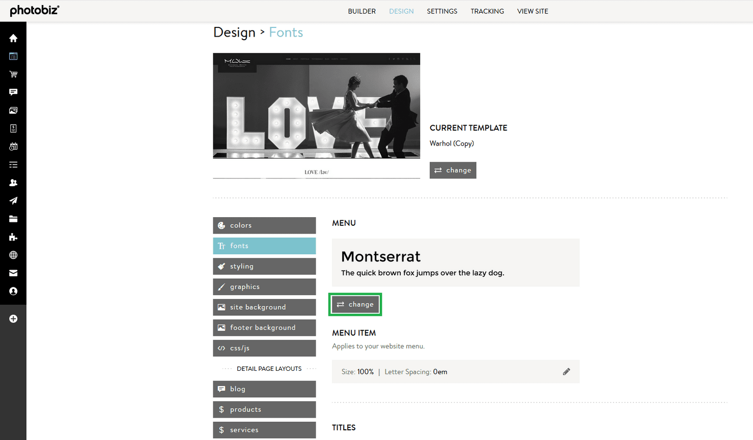 How Do I Change My Fonts? - PhotoBiz Knowledge Base