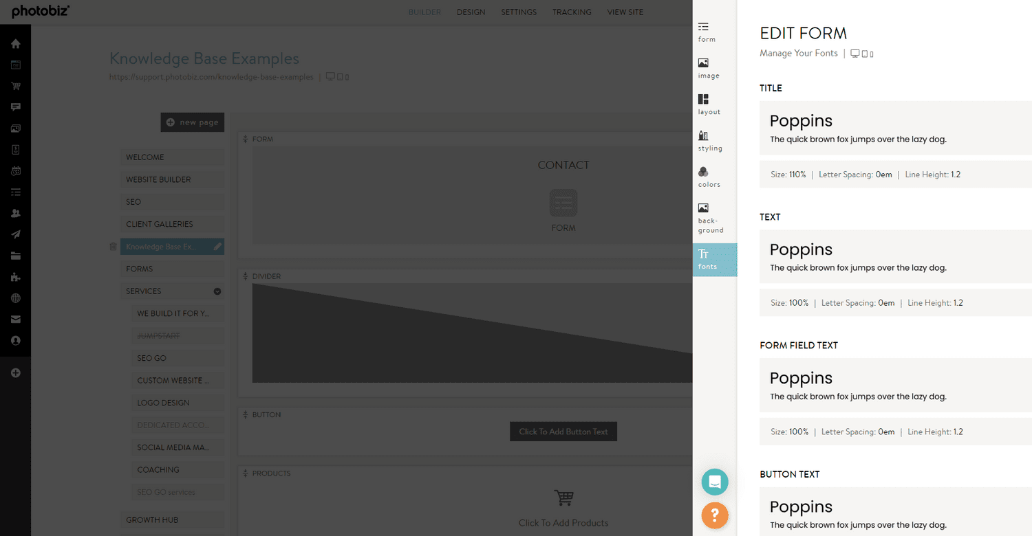 How To Use Form Blocks - PhotoBiz Knowledge Base