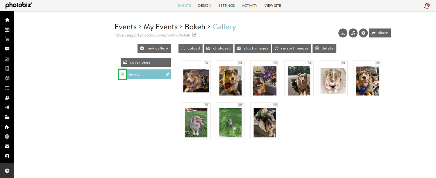 How To Delete Images From Client Galleries Events - PhotoBiz Knowledge Base