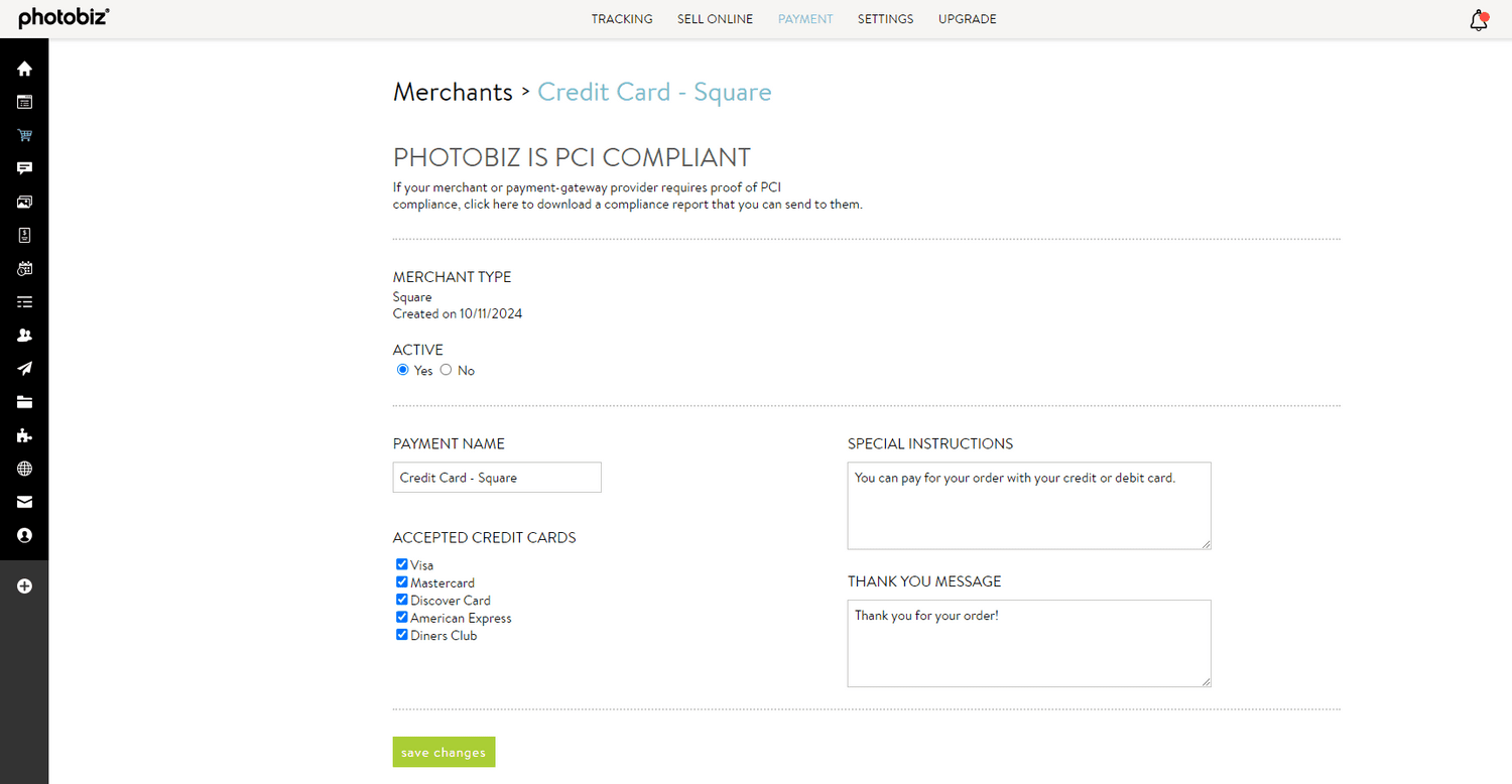 How do I set up Square as a merchant?
