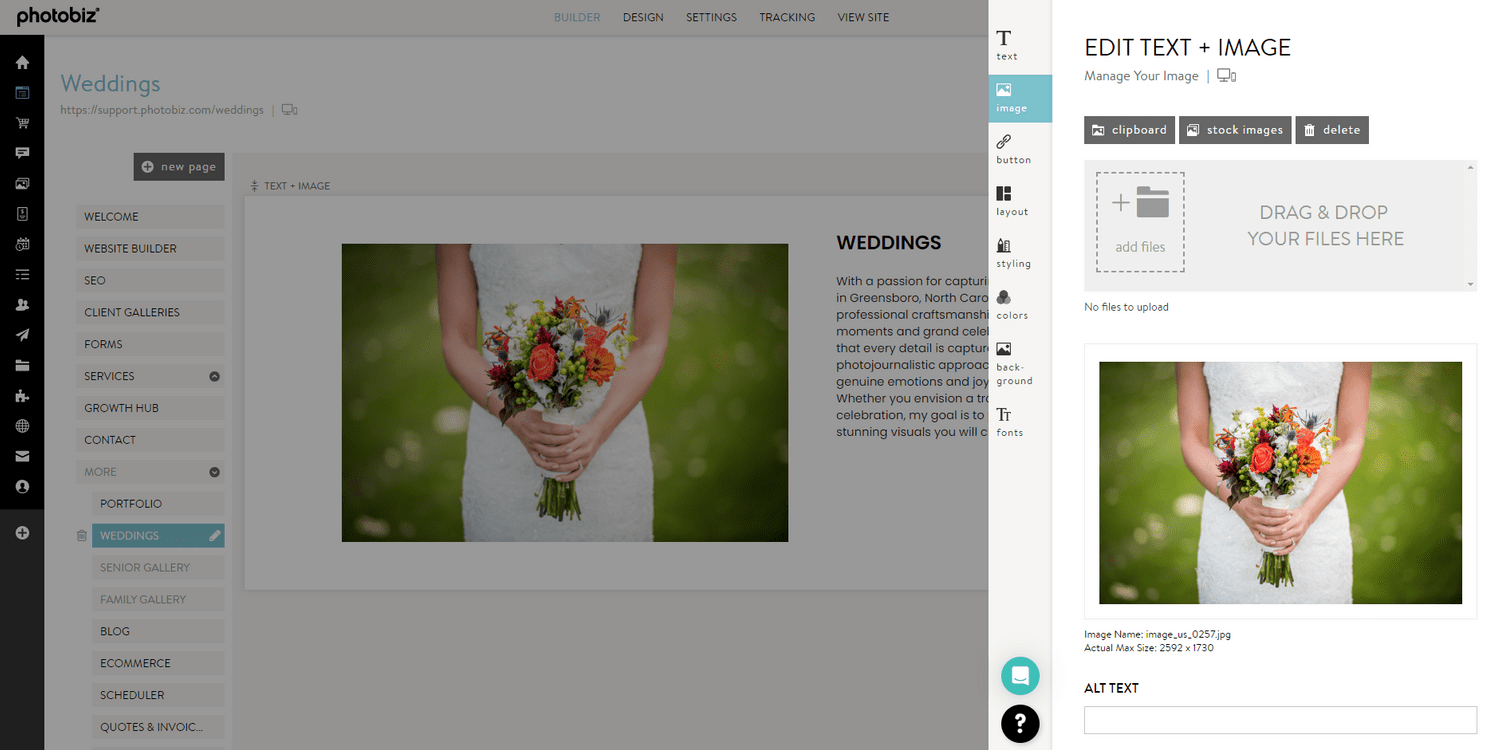 How To Use Text + Image Blocks - PhotoBiz Knowledge Base