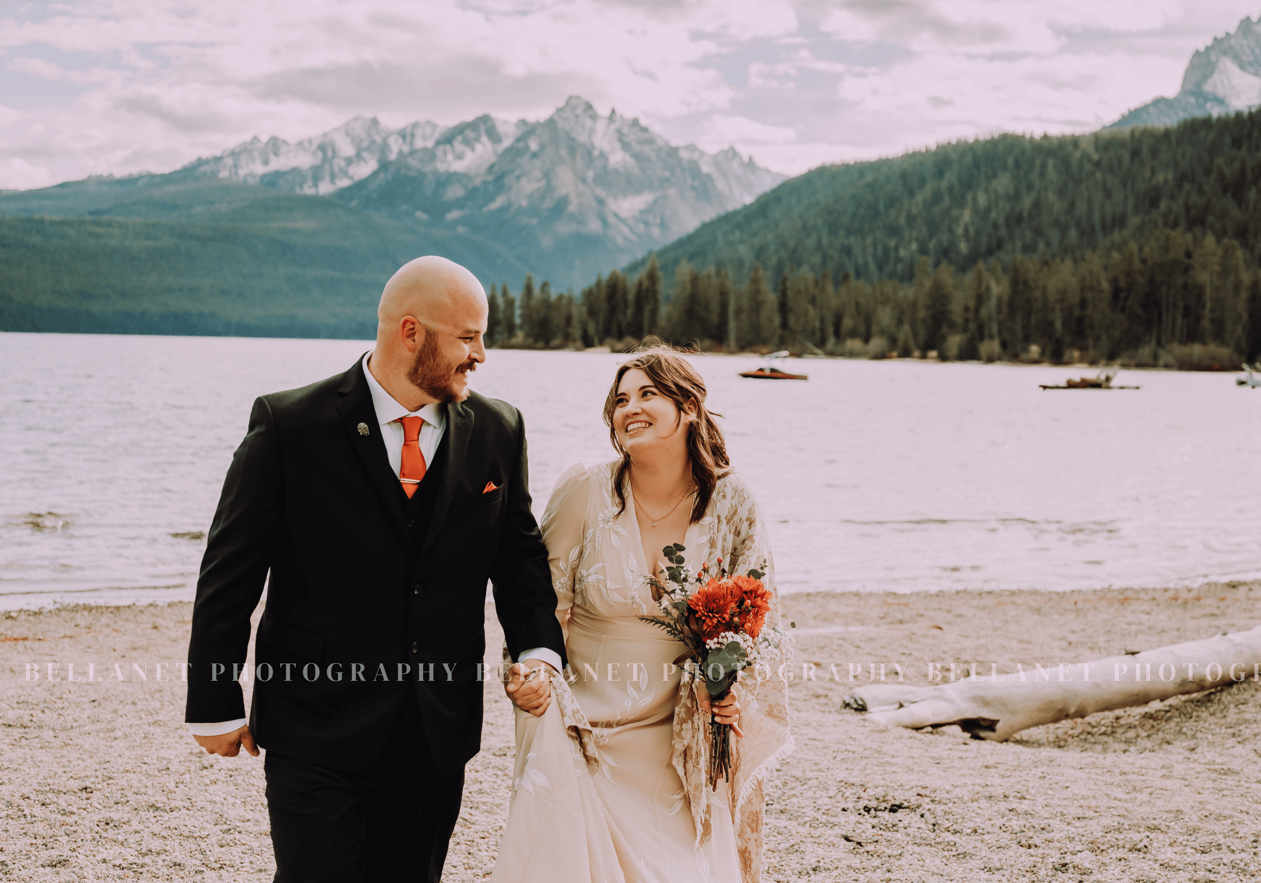 Lane Wedding, Stanley Idaho Wedding at Redfish Lake - Bellanet Photography